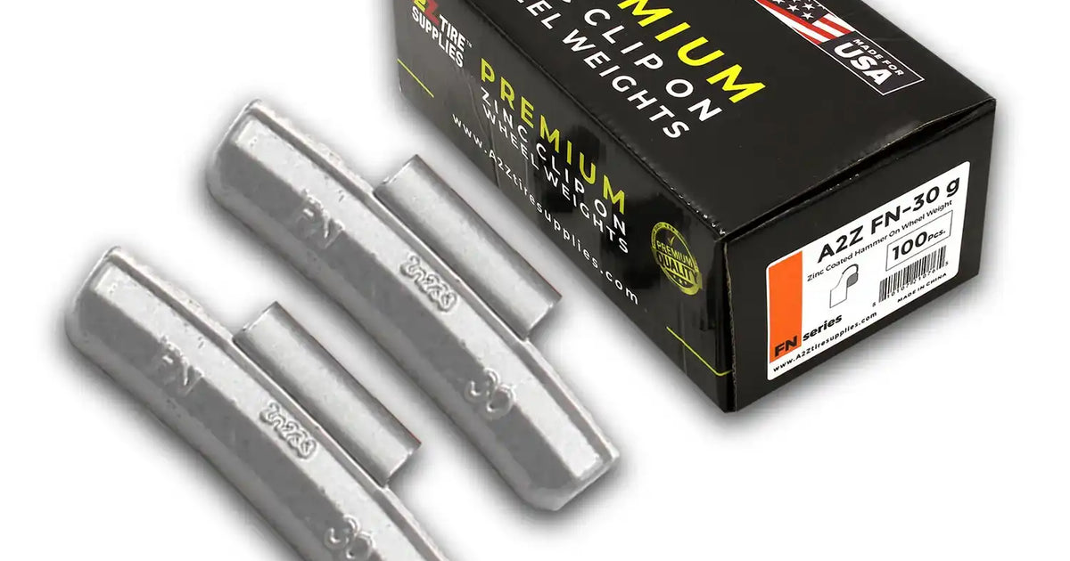 30g Zinc Clip on Wheel Weights - FN Profile (100/Box) | A2Z Tire Supplies