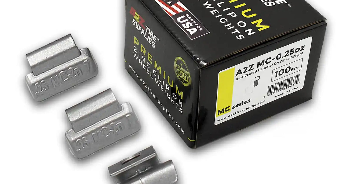 0.25 oz Zinc Clip‑On Wheel Weight - MC Profile (100/Box) | A2Z Tire ...
