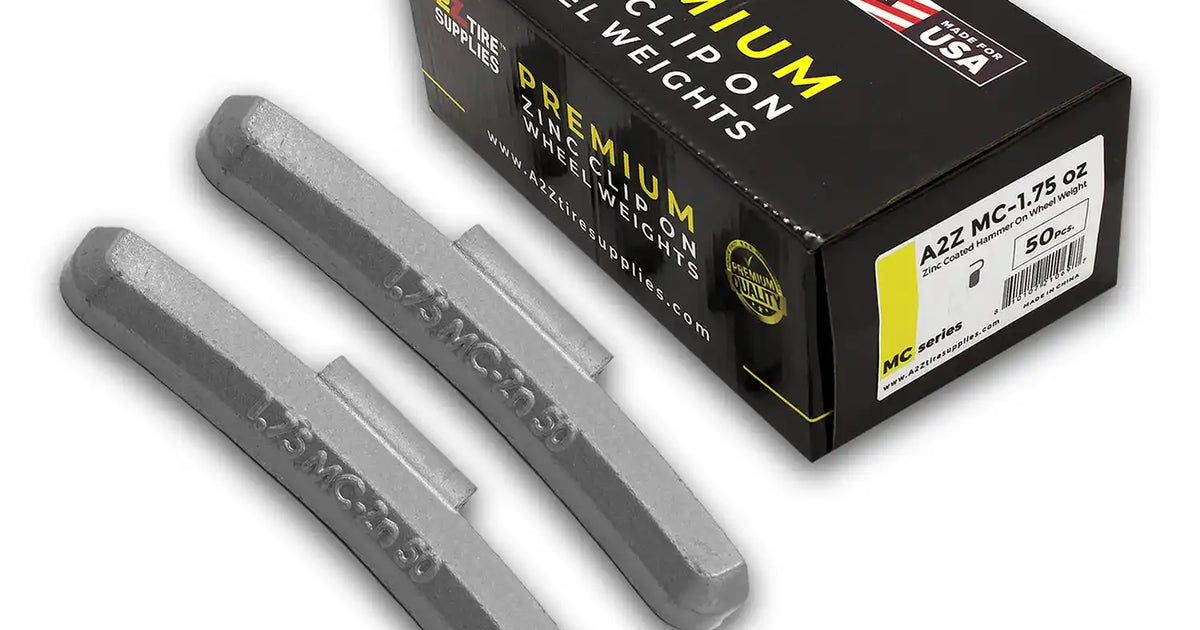1.75 oz Zinc Clip‑On Wheel Weight - MC Profile (50/Box) | A2Z Tire Supplies