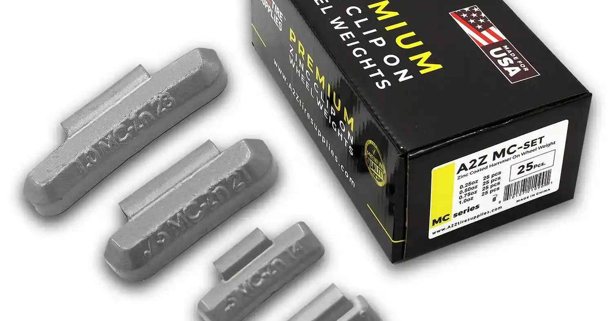 MC Profile Zinc Clip-On Wheel Weight Set of 0.25, 0.50, 0.75, 1.0 oz